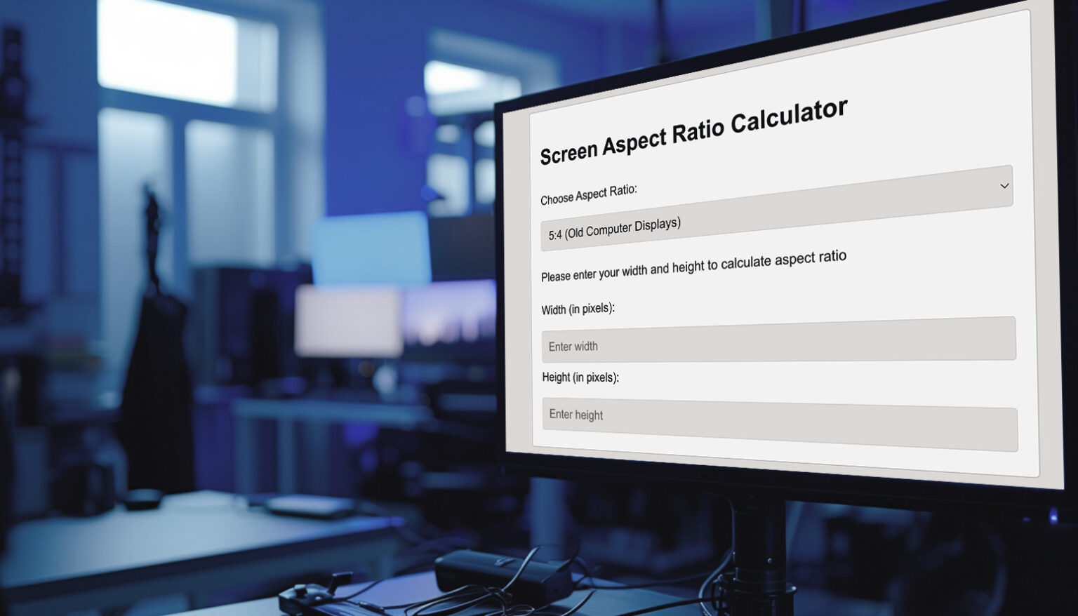 Screen Aspect Ratio Calculator