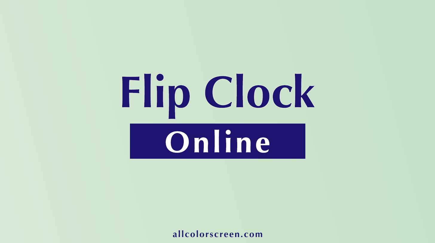 Flip Clock Online - Retro & Vintage Flip Clock Screensaver